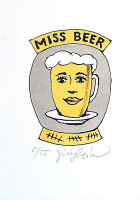 Jiří Slíva - Miss Beer - grafika - volný list